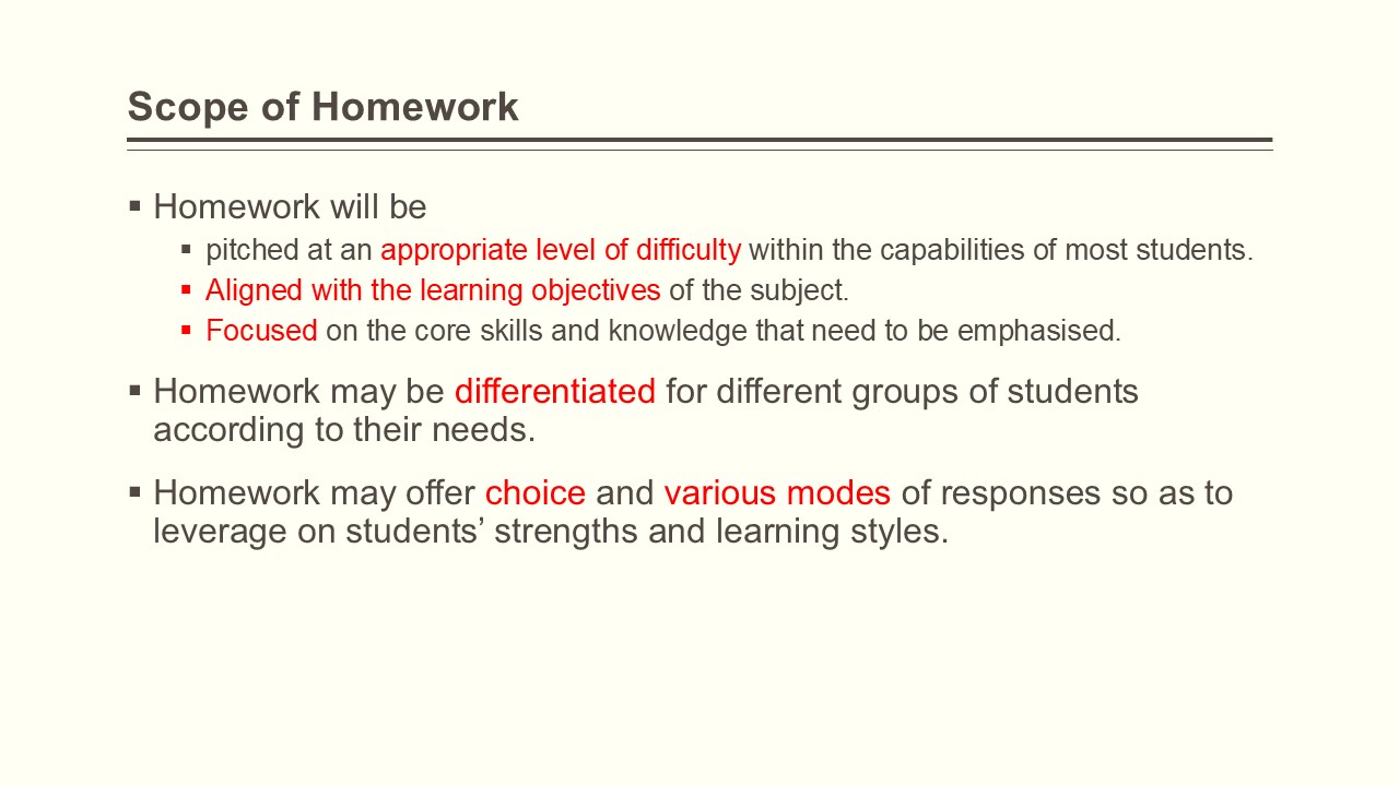 Homework Policy